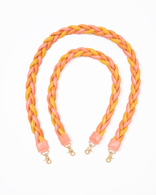 the MIA strap leather handwoven handbag strap, woven in NYC